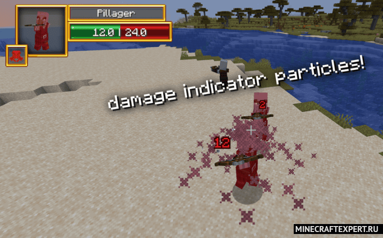 Rеtrо Damage Indicators [1.20.1] — ретро индикаторы хп - Моды для Майнкрафт